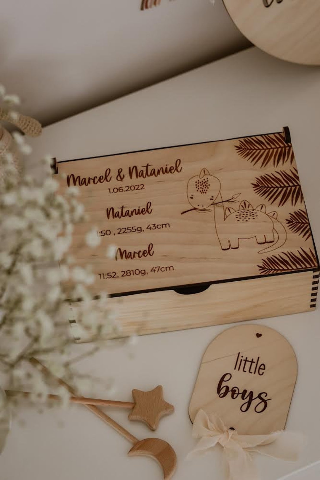 Personalized Baby | 1st Birthday Gift | Wooden, Keepsake, Birthday Box ...