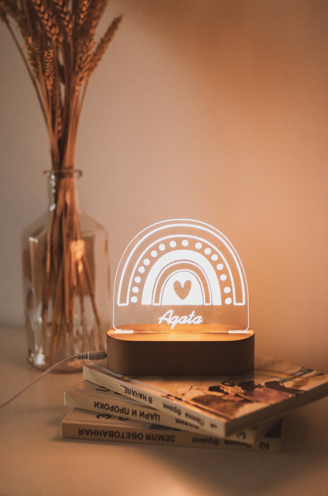 Personalized Night Light Baby Shower Gift Nursery Decor Baby Night ...