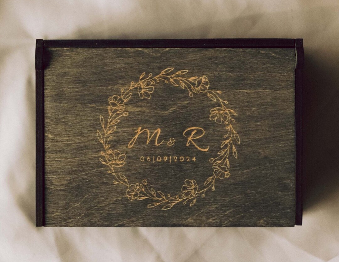 Custom Initials Name Storage Box | Personalized Keepsake Wooden Box ...
