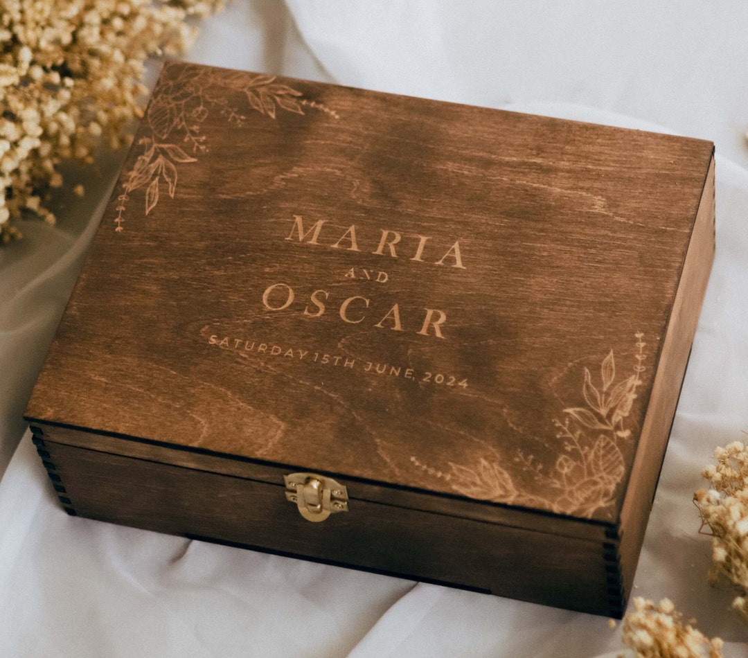 Keepsake Memory Box | Custom Wood Storage Box | Wife Birthday Gift ...