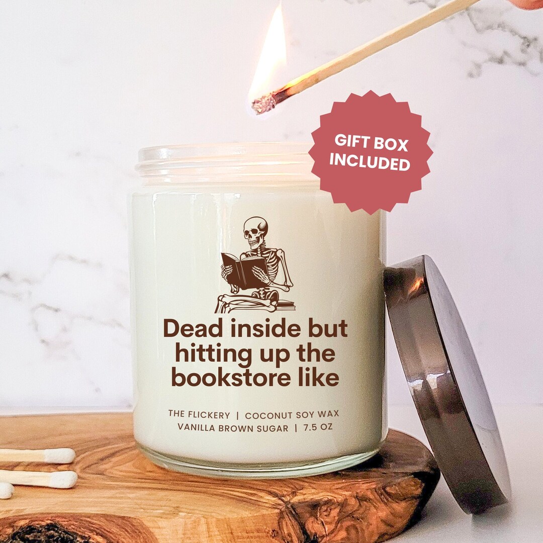 Dead Inside Book Lover Gift Avid Reader Gifts for Her Reading ...