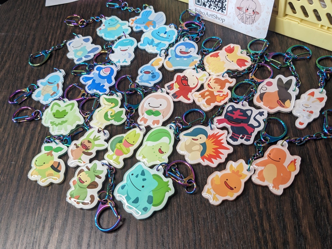 Ditto Starters Pokémon Expoxy Acrylic Keychains for Videogame Lovers ...