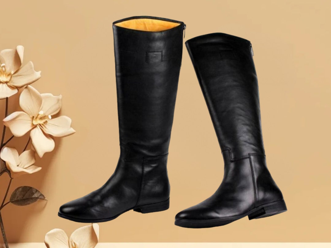 Men Real Leather Riding Over Knee Boots Shoes, Riding Boots, Horse ...