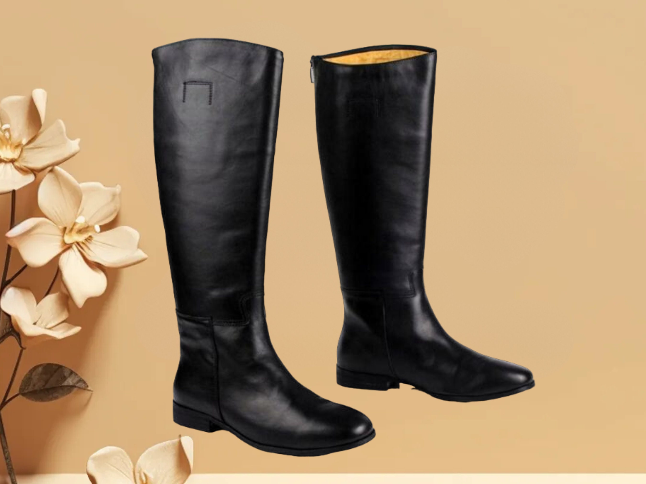 Men Real Leather Riding Over Knee Boots Shoes, Riding Boots, Horse ...