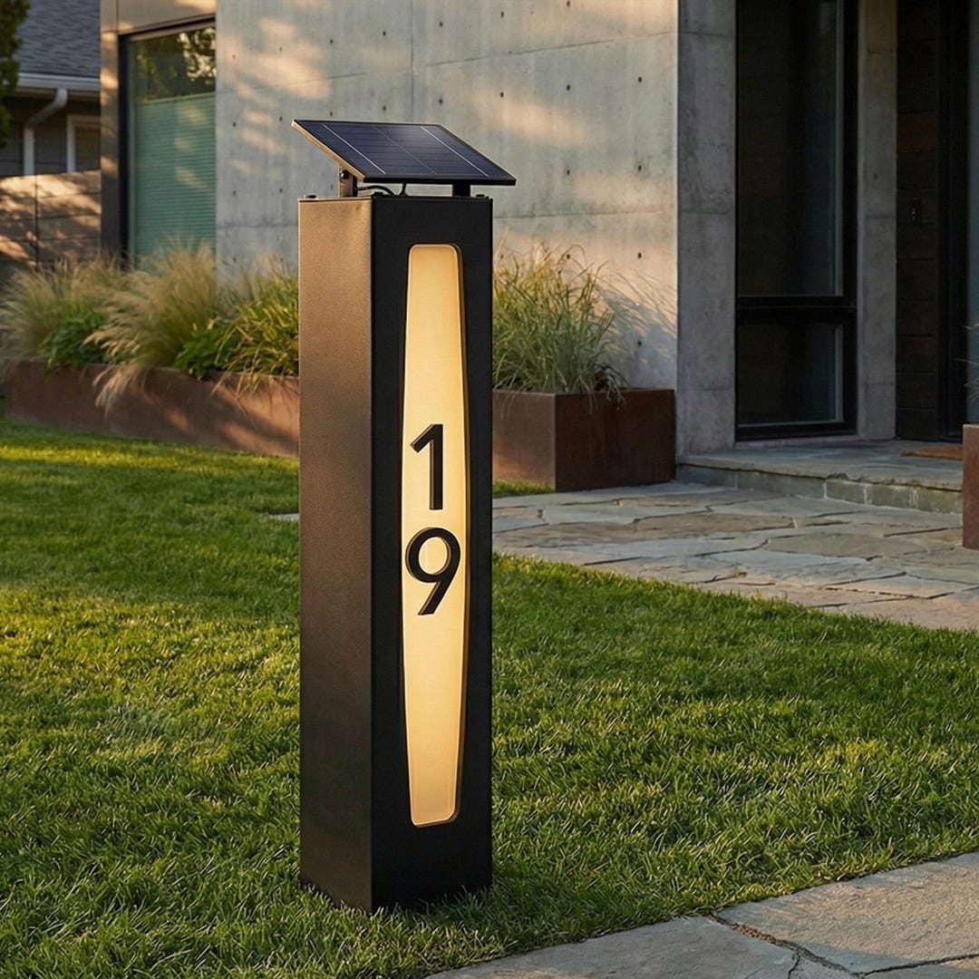 Personalized Lighting Numbers Sign, Illuminated Address Plaque, Outdoor ...