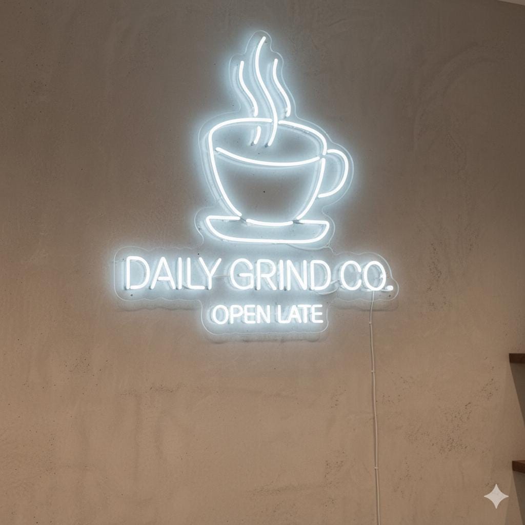 Custom Business Logo Sign, Coffee Shop Decor, Illuminated 3D Acrylic ...