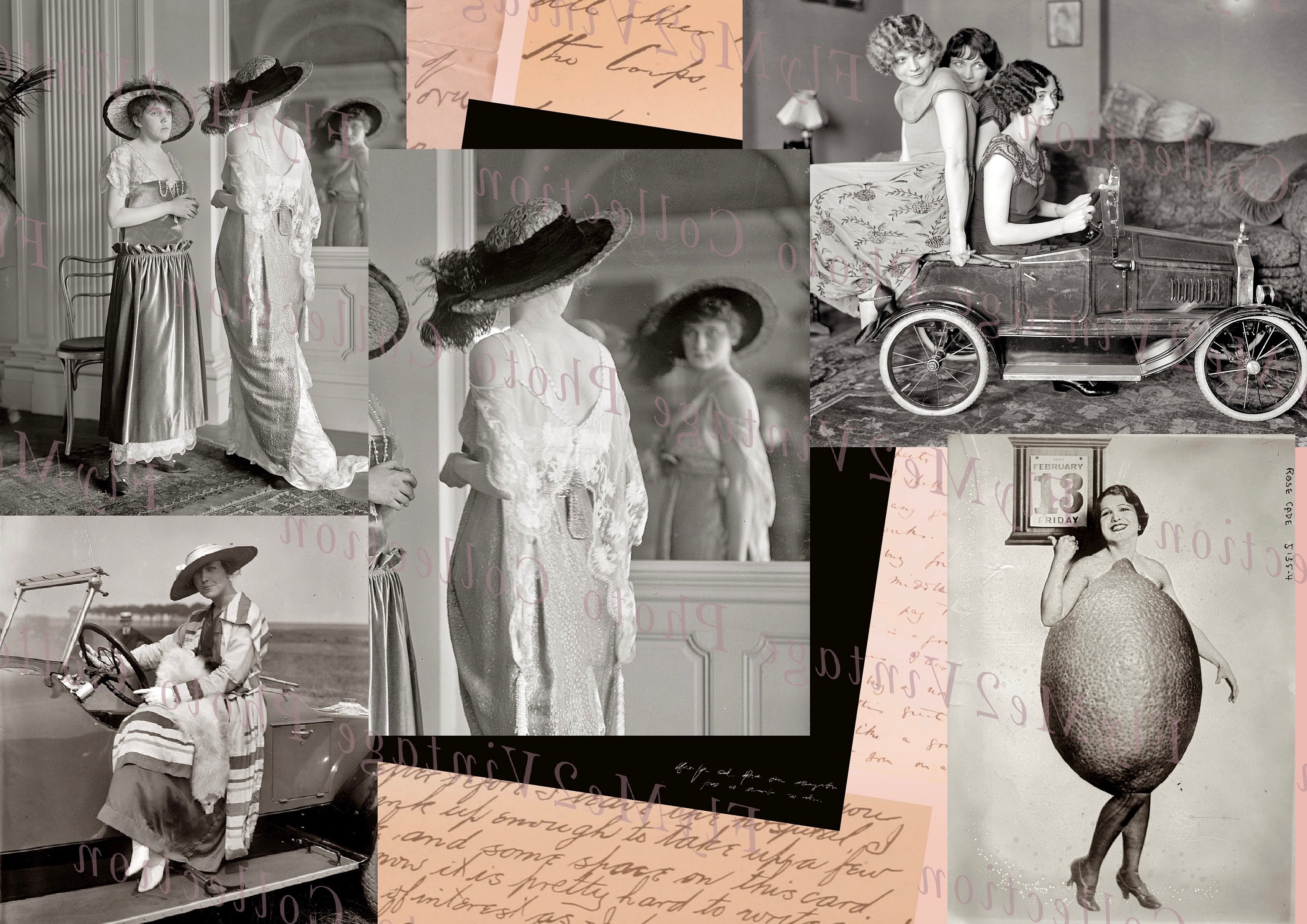 Vintage Journal Digital Photos Printable Portraits 1900s Women ...