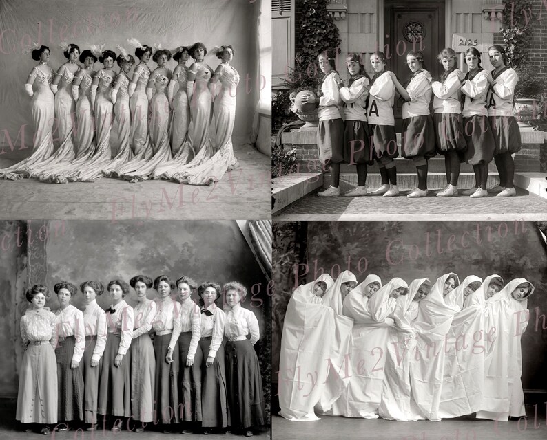Vintage Journal Digital Photos Printable Portraits 1900s Girls Group ...