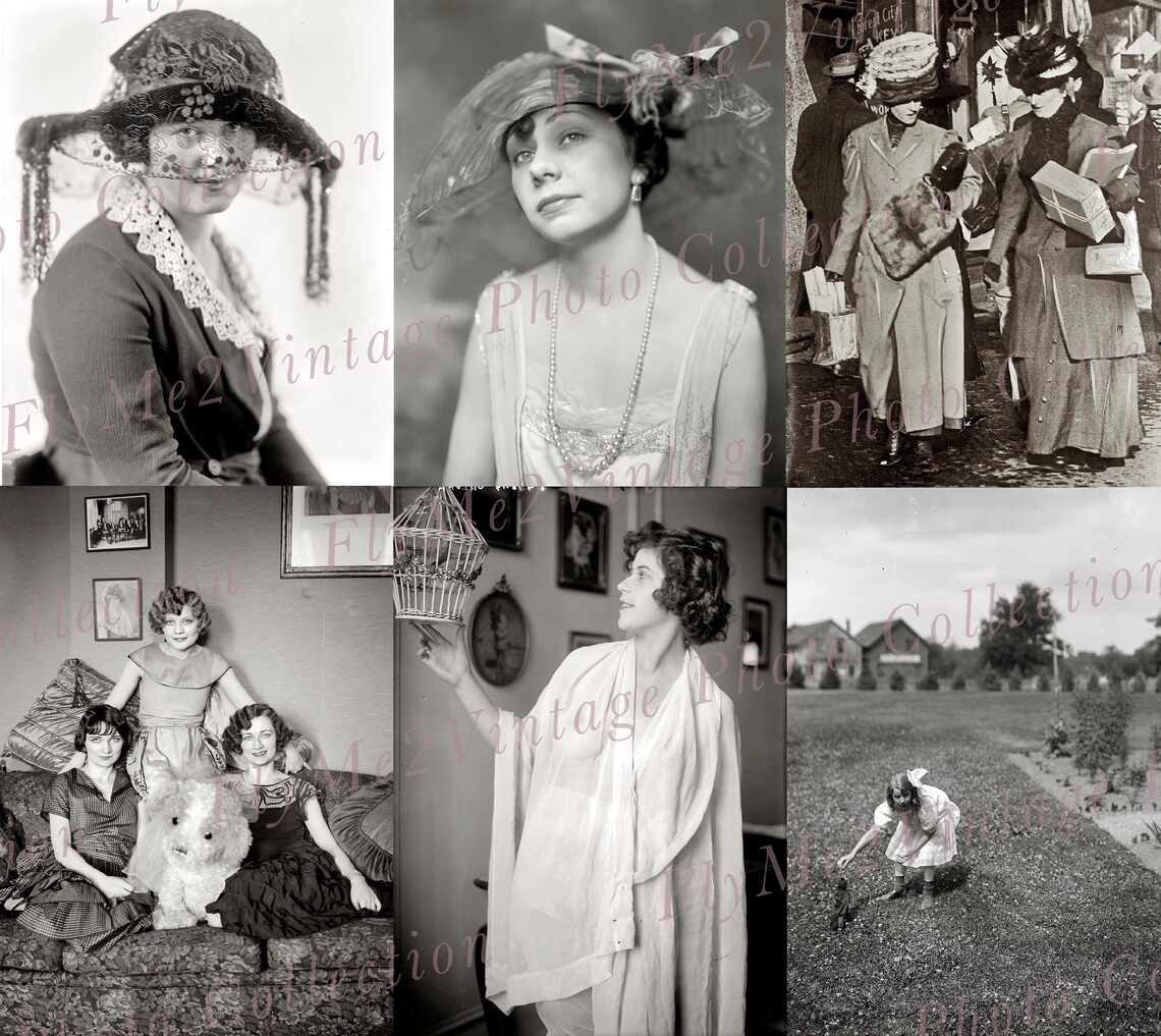 Vintage Journal Digital Photos Printable Portraits 1900s Girls & Women ...