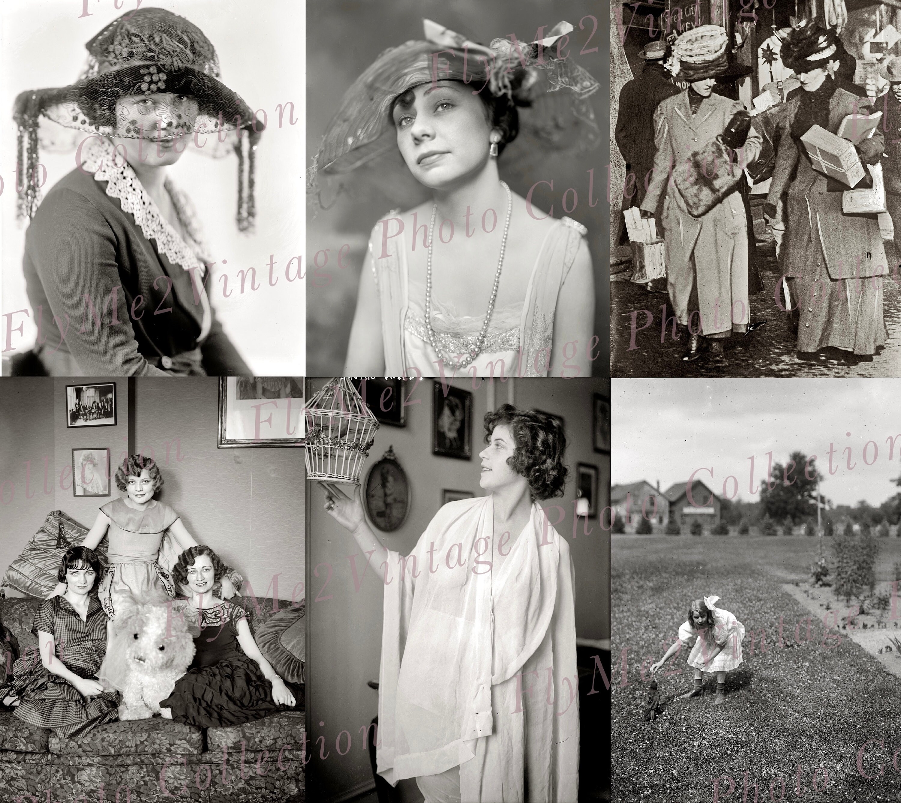 Vintage Journal Digital Photos Printable Portraits 1900s Girls & Women ...