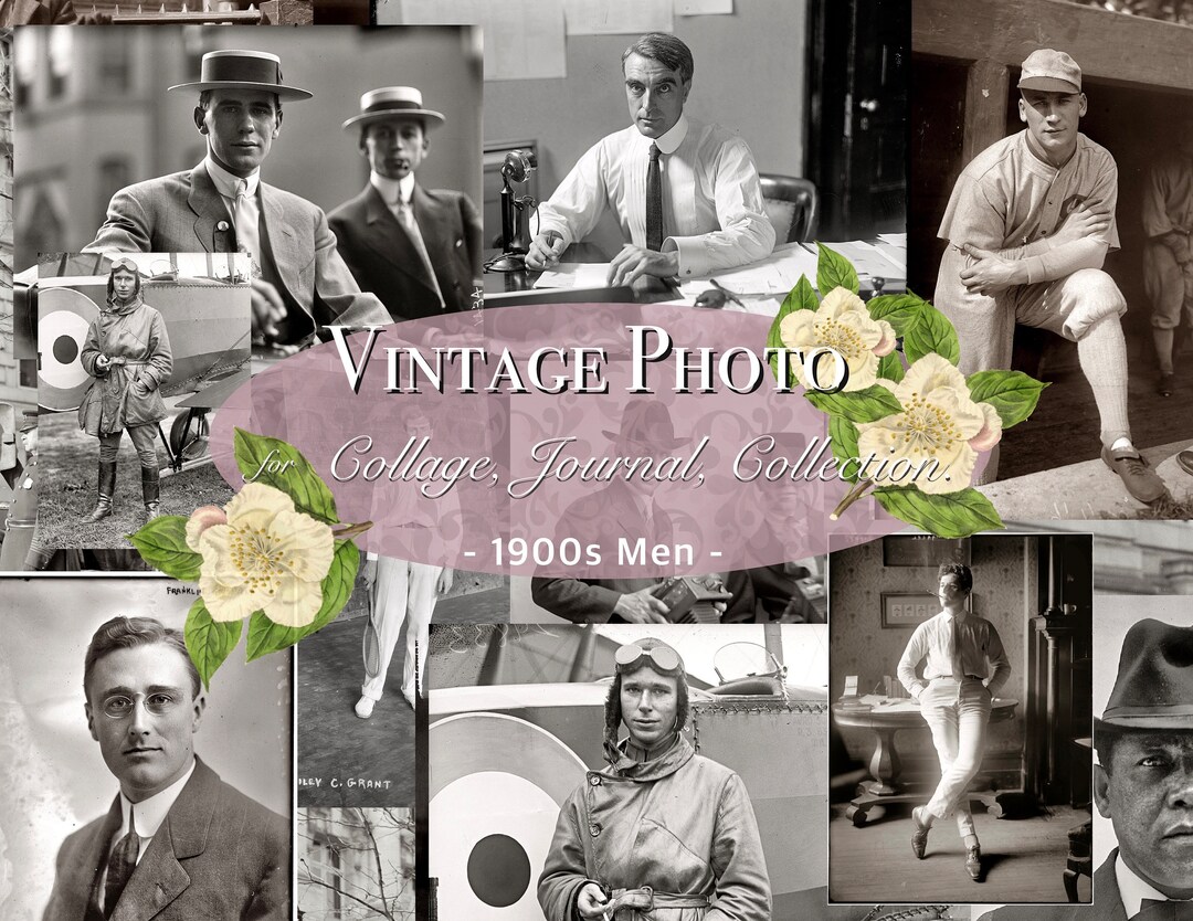 Vintage Journal Digital Photos Printable Portraits 1900s Men Portrait ...