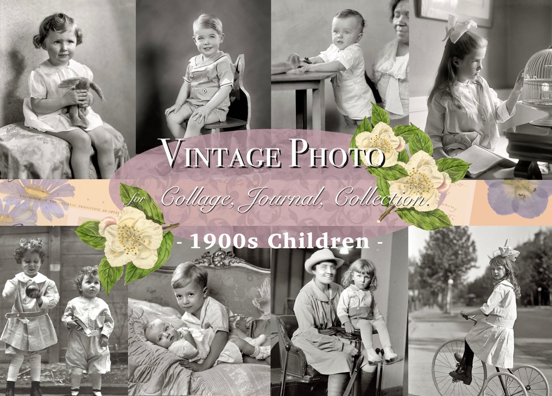 Vintage Journal Digital Photo Portrait Baby Photo 1900s Scrapbooking ...