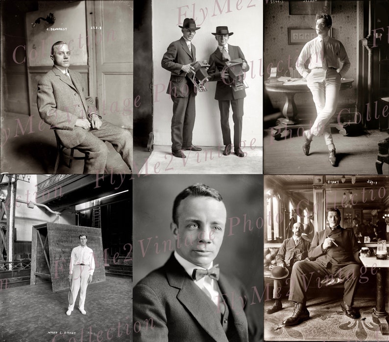 Vintage Journal Digital Photos Printable Portraits 1900s Men Portrait ...