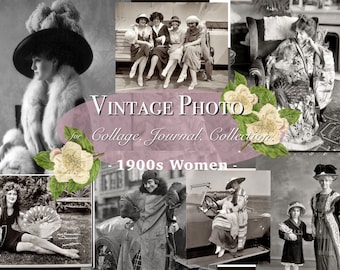 Vintage Journal Digital Photos Printable Portraits 1900s Girls - Etsy