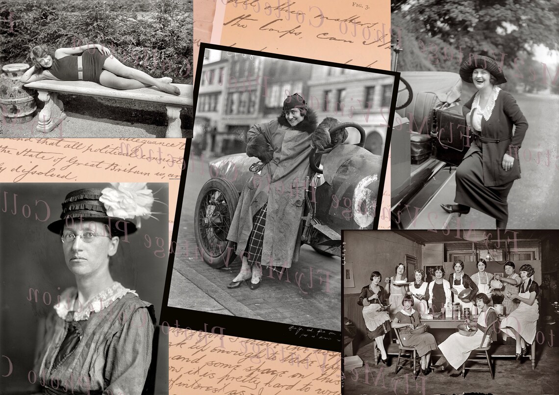 Vintage Journal Digital Photos Printable Portraits 1900s Women ...