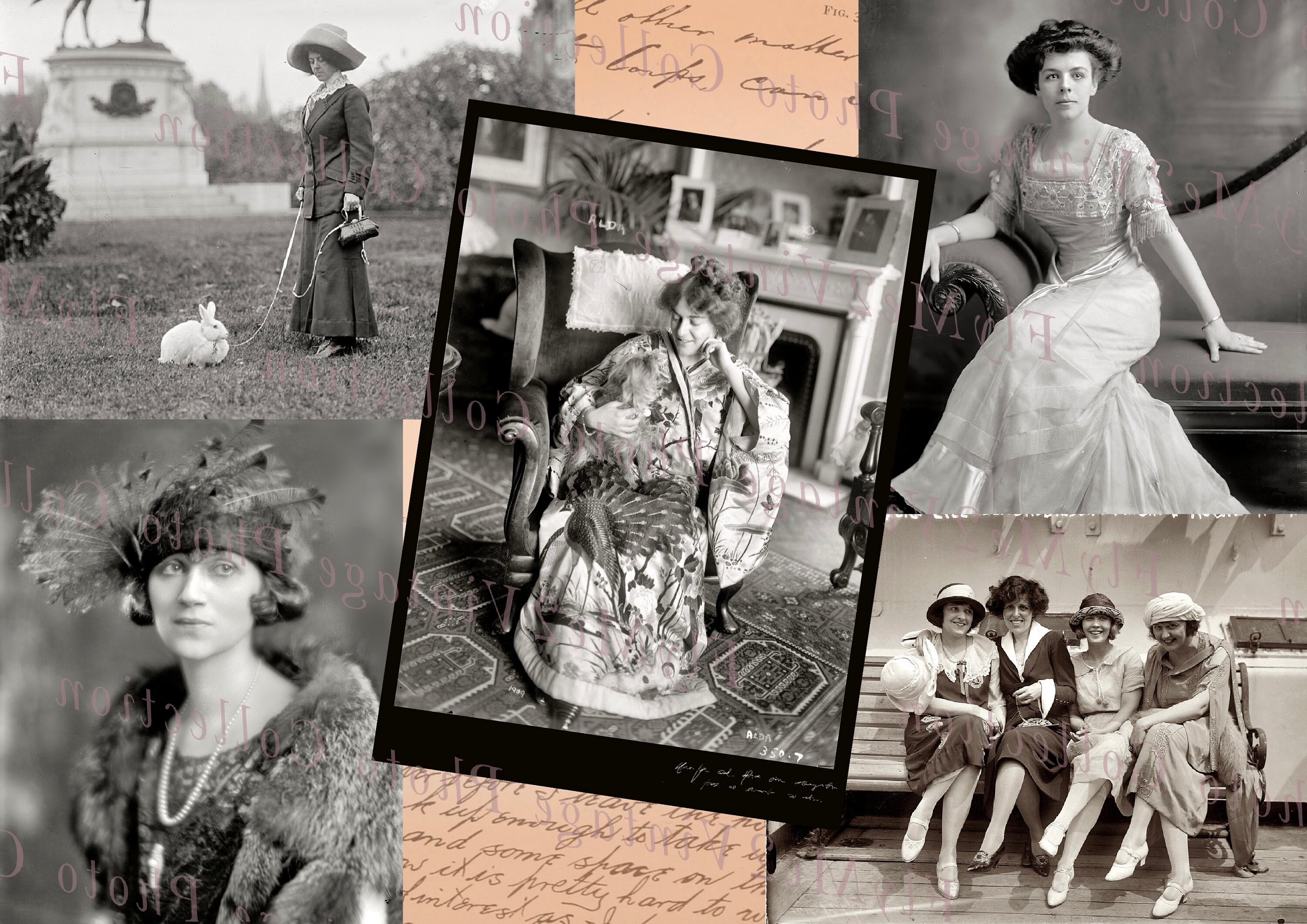 Vintage Journal Digital Photos Printable Portraits 1900s Women ...