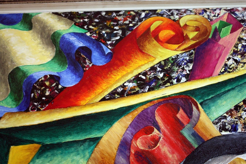 About Lines and Colour. Dadaism Art Big Size Painting Luminous Painting ...