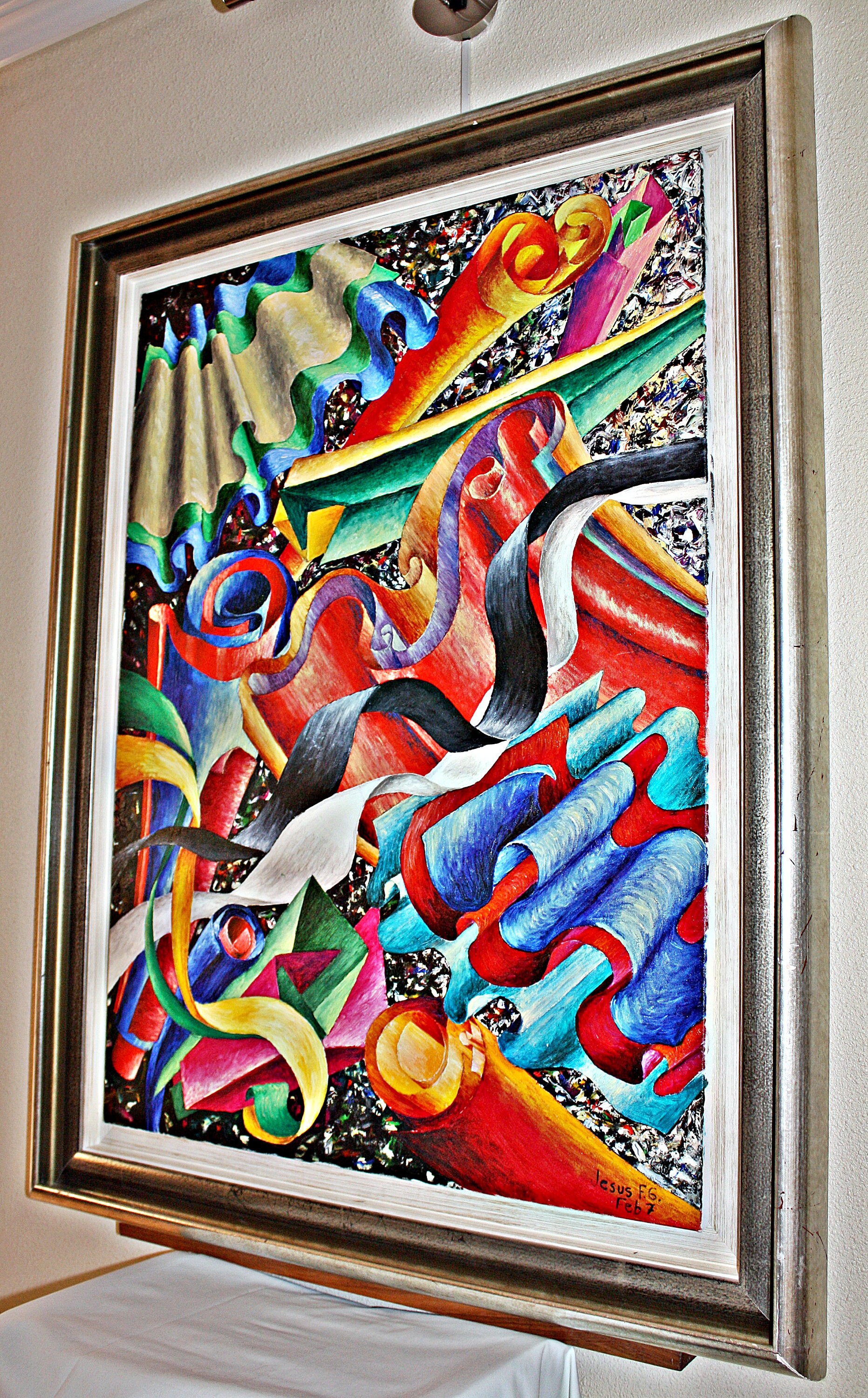 About Lines and Colour. Dadaism Art Big Size Painting Luminous Painting ...