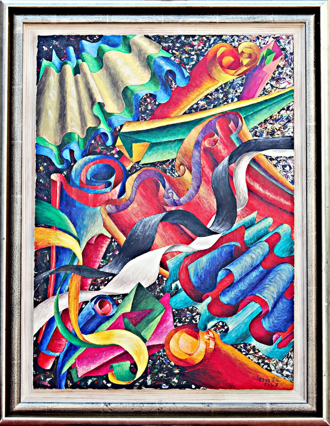 About Lines and Colour. Dadaism Art Big Size Painting Luminous Painting ...