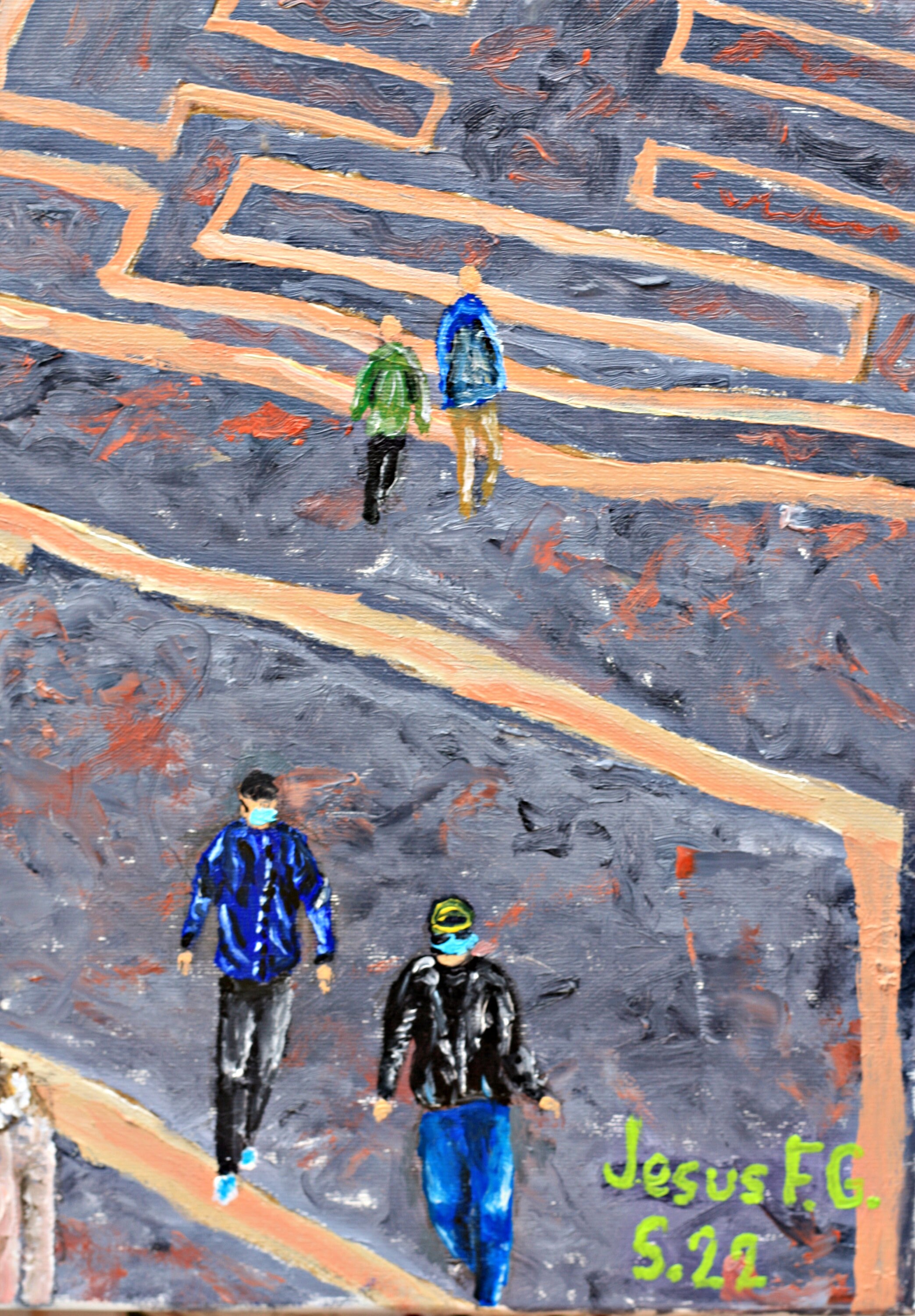 Large Size Oil, Impressionism. Urban Landscape. Las Vegas. Colorful ...