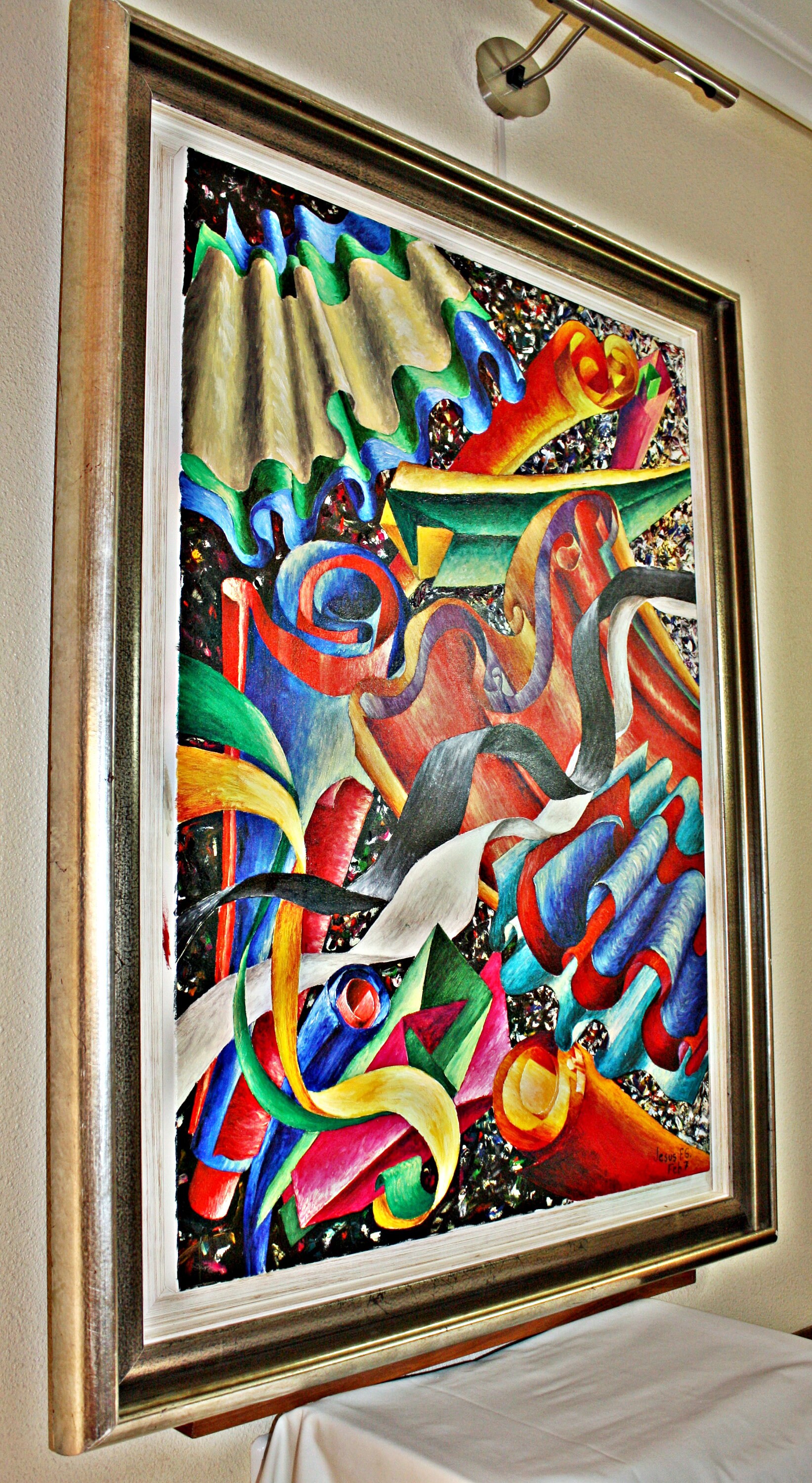 About Lines and Colour. Dadaism Art Big Size Painting Luminous Painting ...