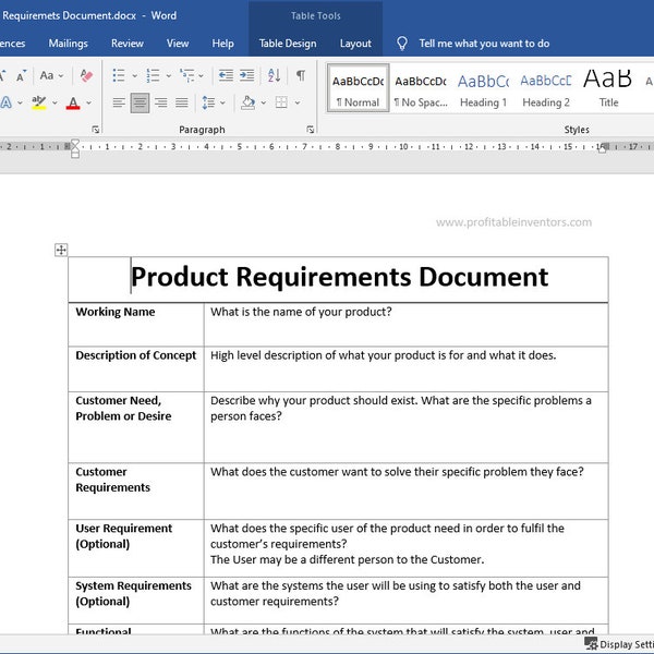 Product Requirement Document Template - Etsy