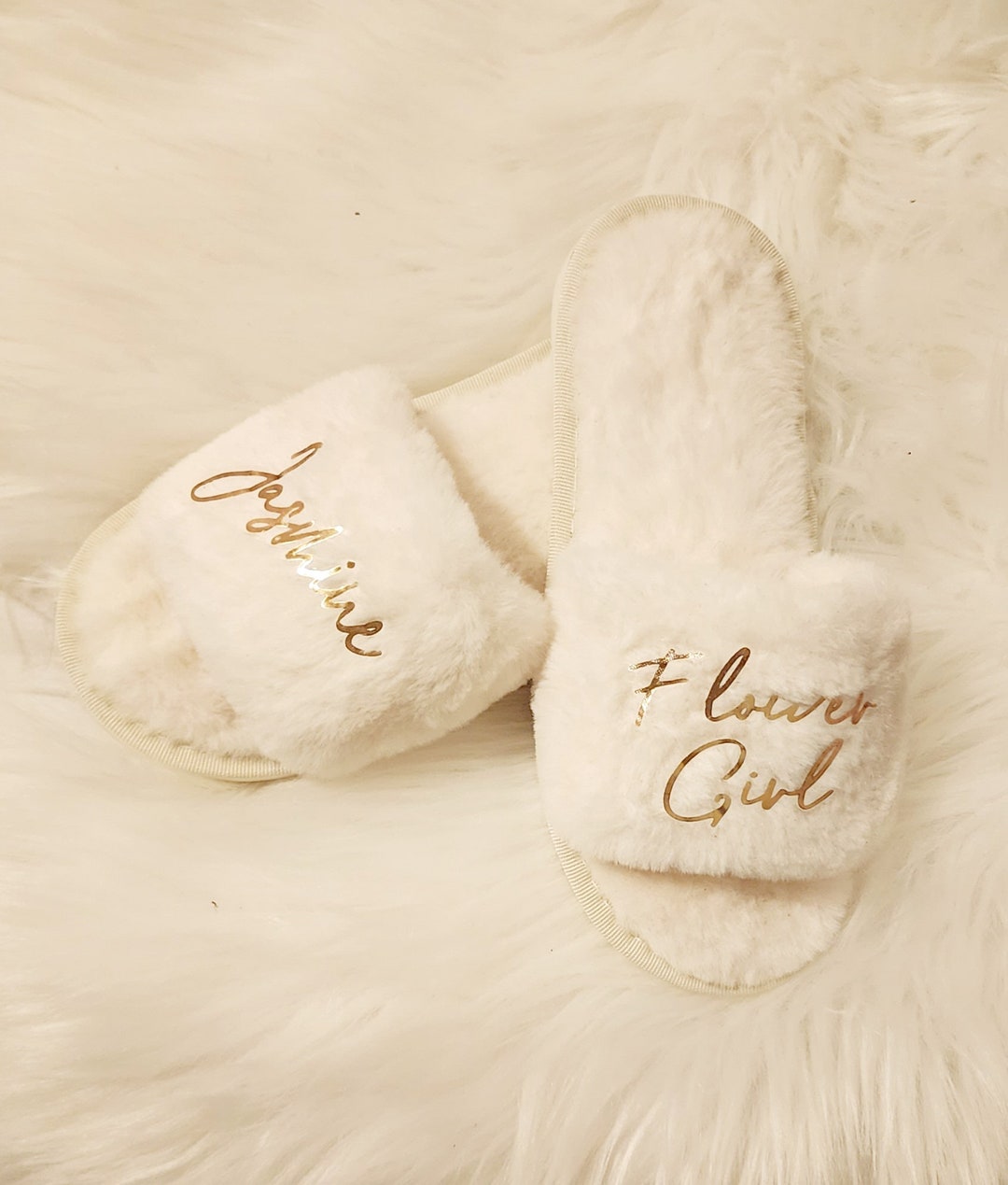 Personalised Kids Slippers, Flower Girl Slippers - Etsy