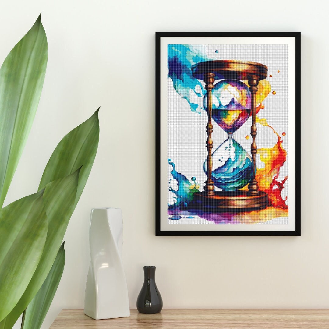 Hourglass Cross-stitch,cross Stitch Pdf,modern Cross-stitch,instant ...