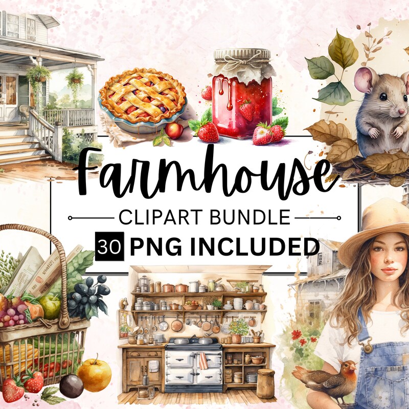 Farmhouse Clip Art - Etsy