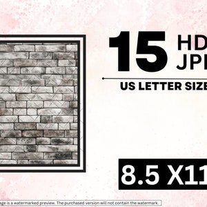 15 Brick Textures Digital Paper, Seamless Rustic Brick Wall Digital ...