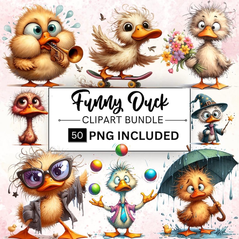 Quirky Art Duck - Etsy