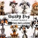 25 Cute and Funny Dog Clipart Bundle, Quirky Puppies Watercolor, Angry ...
