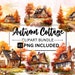 45 Autumn Gates Clipart Bundle, Watercolor Fall Season Clipart, Autumn ...