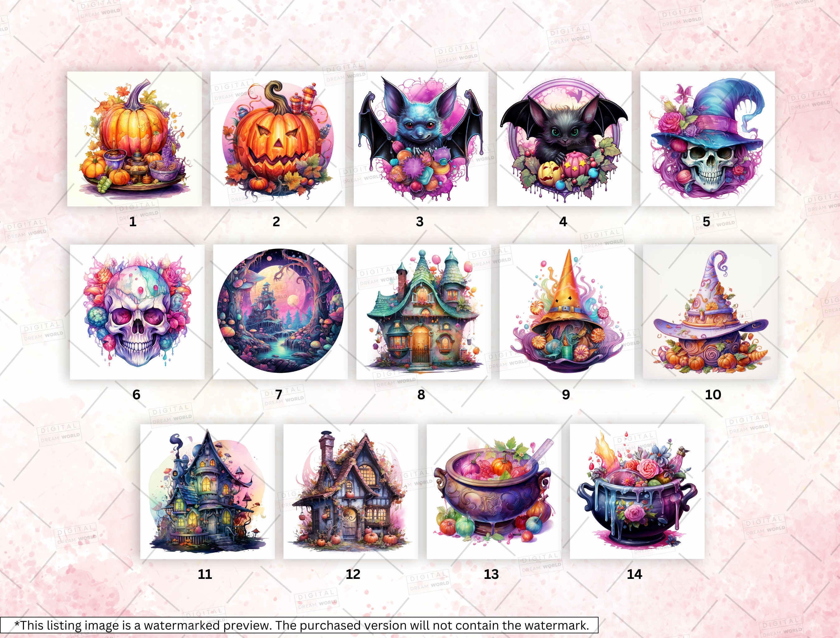 40 PNG Watercolor Candy Witch Clipart, Witch Clip Art Png, Candy Witch ...