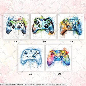 20 Watercolor Game Controller Clipart, Modern Game Controller Clipart ...