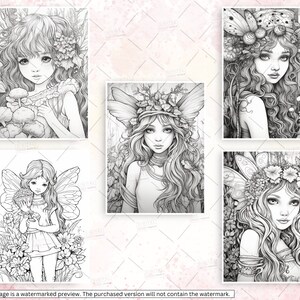 35 Forest Fairy Coloring Pages for Adults & Kids, Delicate Forest Fairy ...