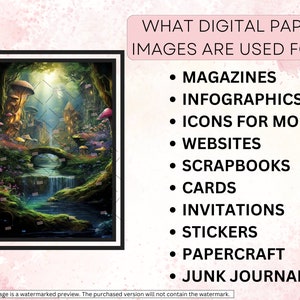 30 Fantasy Fairyland Digital Paper Set, Enchanted Forest Backgrounds ...