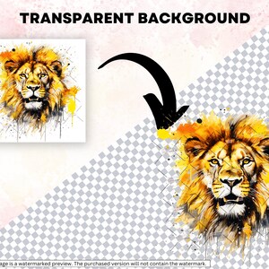 20 Watercolor Lion Clipart Bundle, Lion PNG, Nursery Clipart, Baby ...