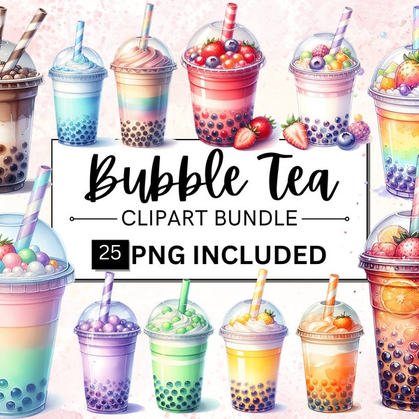 Boba Tea Clip Art - Etsy