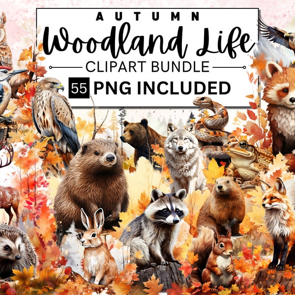 Woodland Animals Thanksgiving Fall Autumn - Etsy