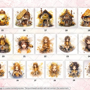 40 PNG Watercolour Honey Bee Fairy Clipart, Fairies Png, Fantasy Art ...