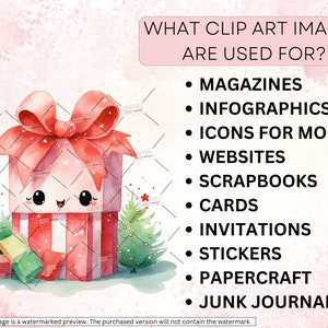 77 Cute Kawaii Christmas Clipart Bundle, Cute Christmas Graphics ...