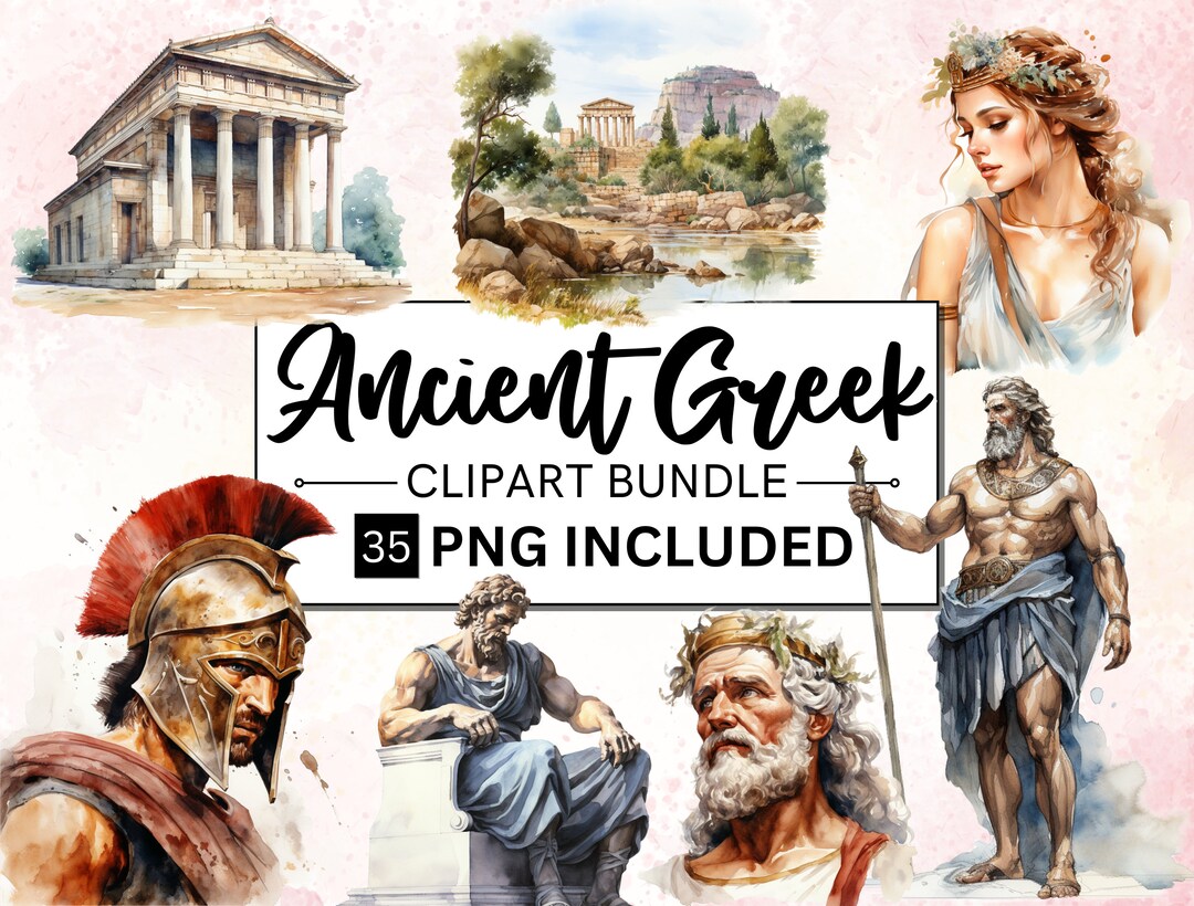 35 PNG Watercolor Fantasy Ancient Greek Clipart, Ancient Greek ...