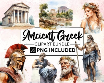 Cute GREEK GODS Clipart Ancient Greece Immortal Greek - Etsy
