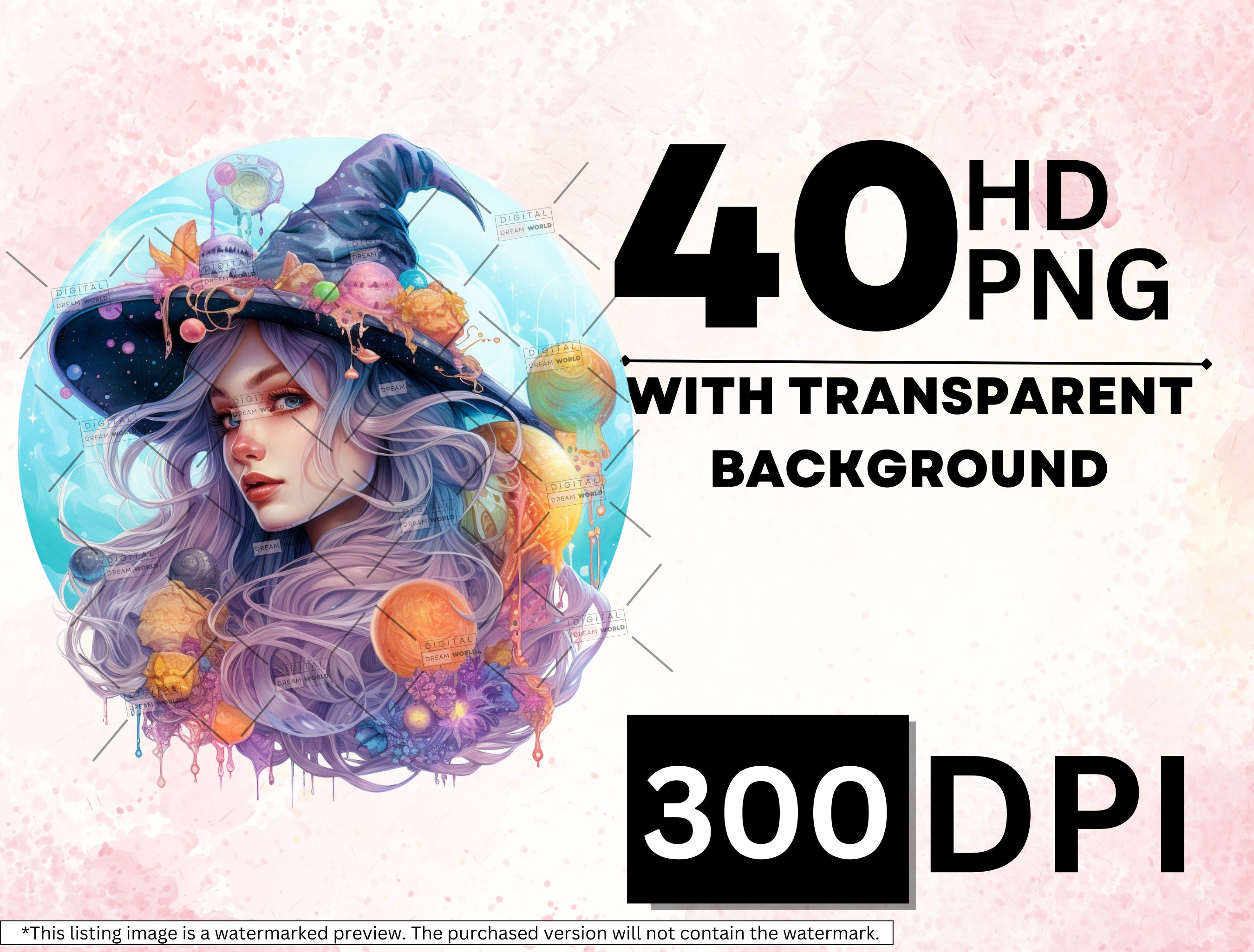 40 PNG Watercolor Candy Witch Clipart Witch Clip Art Png - Etsy