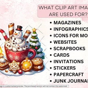 35 Watercolor Hot Chocolate Clipart Bundle, Hot Cocoa Clipart PNG, Food ...