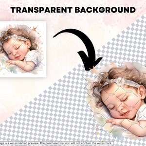 45 Watercolor Cute Babies Clipart, Newborn Baby, Clipart Baby,nursery ...