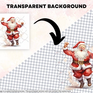 97 Mega Watercolour Santa Claus Clipart, Winter Holiday Graphic Png ...