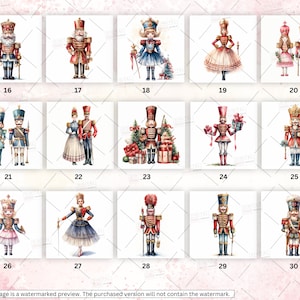 30 Watercolor Christmas Nutcracker PNG Clipart Bundle, Christmas ...