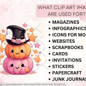 45 Halloween Cute Clipart, Kawaii Pastel Halloween PNG Bundle, Pastel ...